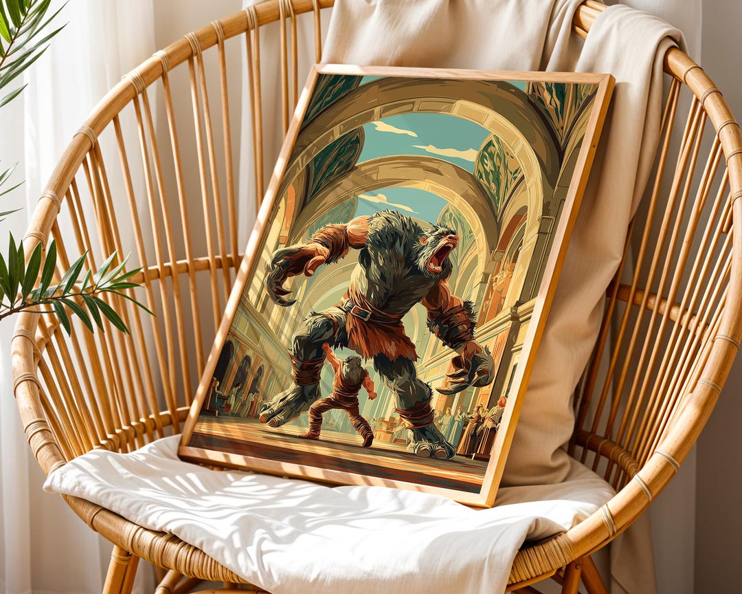Beowulf Hero of the Geats - Norse Legends - Modern Painterly Style - Etsy