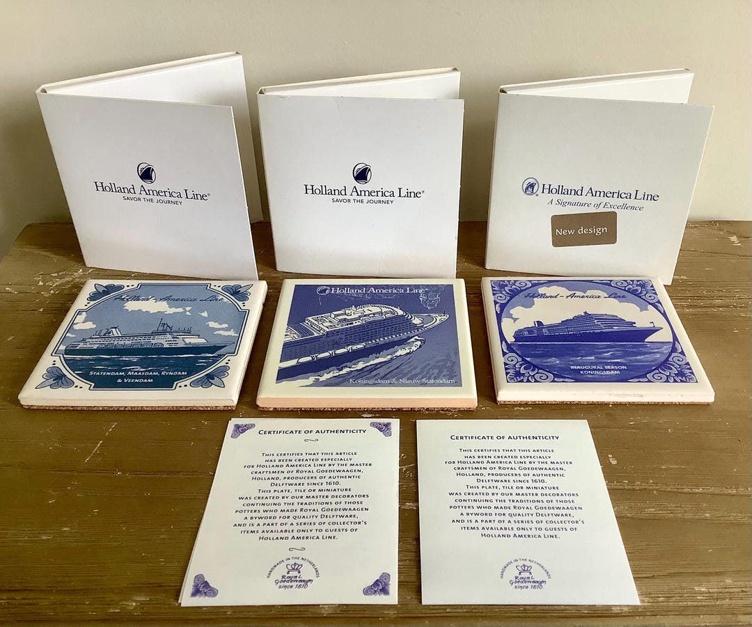 Vintage Holland America Cruise Line Coaster Set of 3 - Etsy Canada