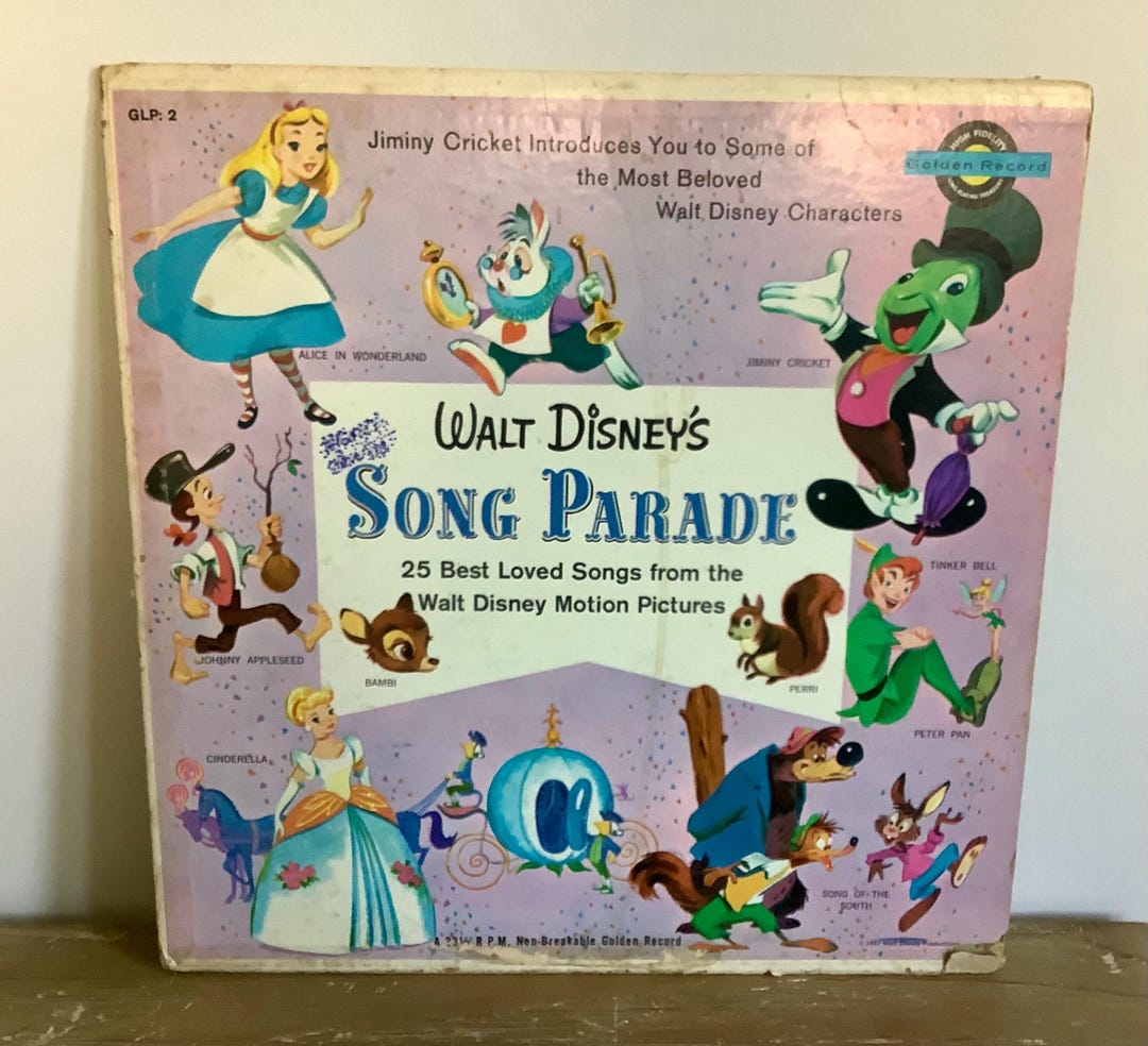 Vintage 1957 Walt Disney’s Song Parade Vinyl LP – Golden Records GLP-2 ...