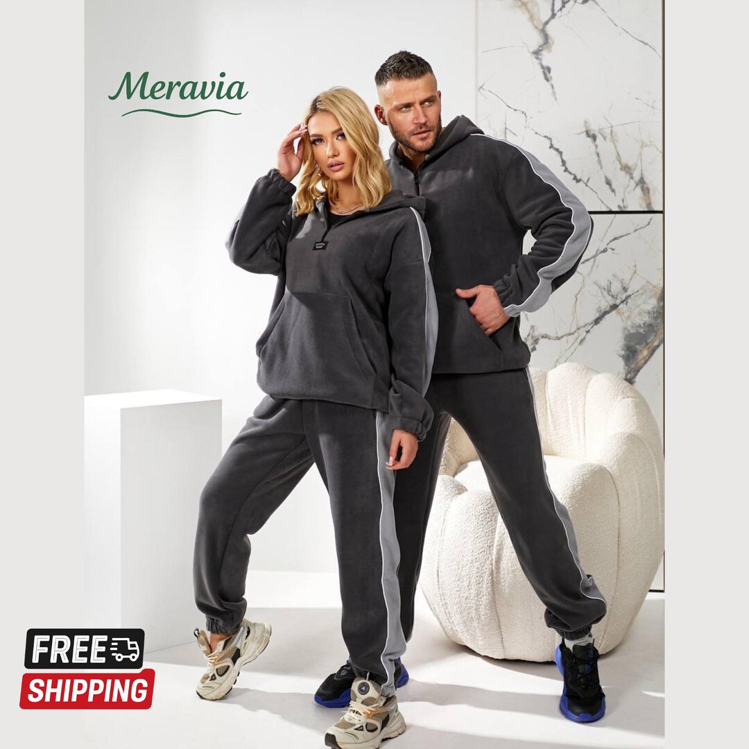 Matching Family Look Fleece Tracksuits – Unisex Oversized Hoodie and ...