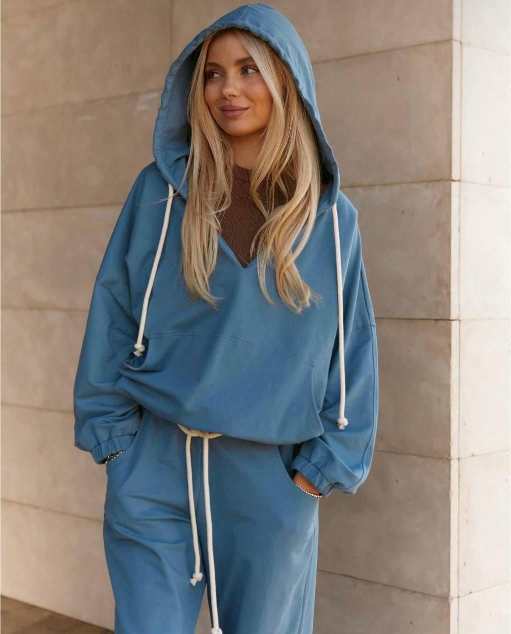2 Piece Women’s Tracksuit Set–oversized Hoodie and Joggers, Sporty ...
