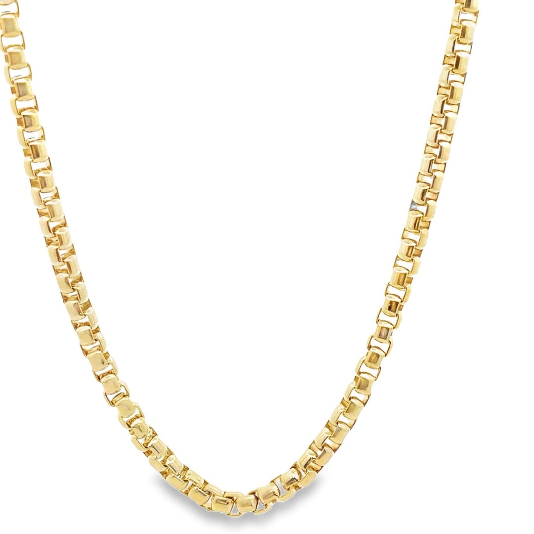 5mm Rounded Box Chain | Thick Smooth Box Link | Curved Edge Chain ...