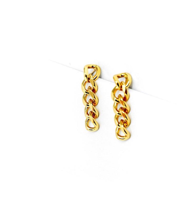Cuban Link Chain Dangle Drop Earrings | Cuban Link Drop Earrings | Men ...