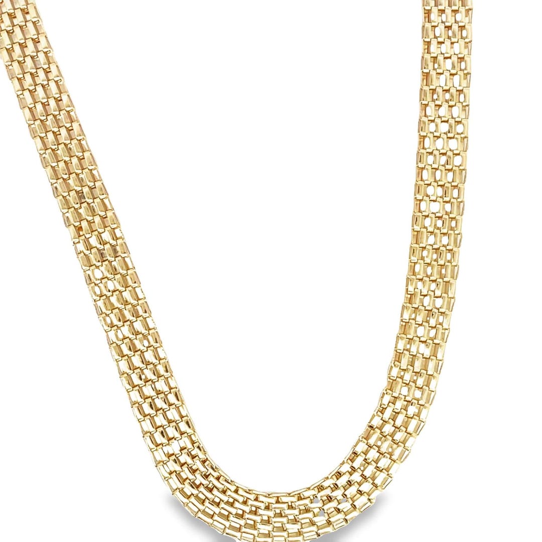8mm Bismark Mesh Link Chain | Bismark Mesh Necklace | Thick Mesh Link ...