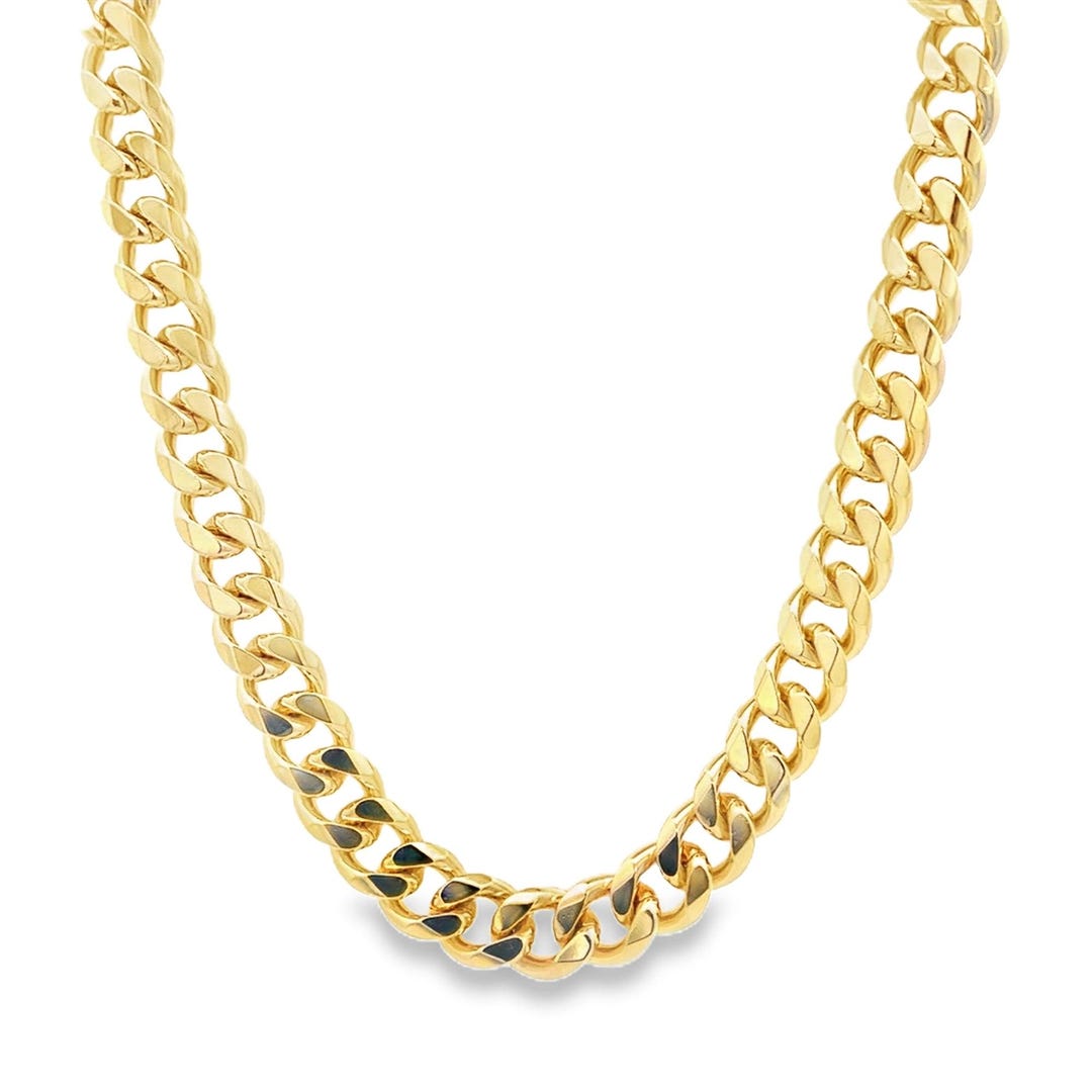 9mm Curb Cuban Link Chain | Thick Cuban Chain Necklace | Heavy Curb ...
