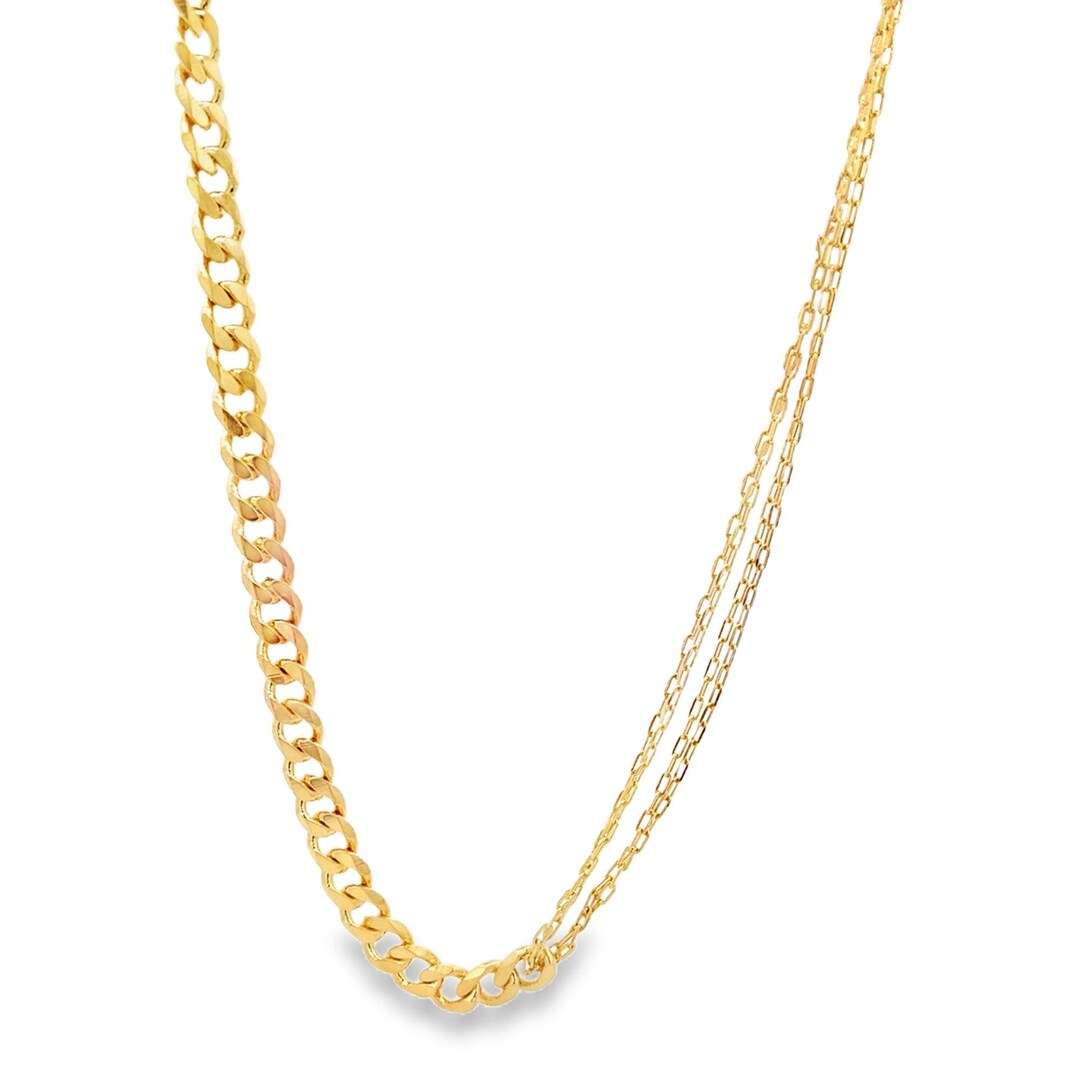 Half Thin Paperclip Half Thick Cuban Choker | Paperclip & Cuban Link ...