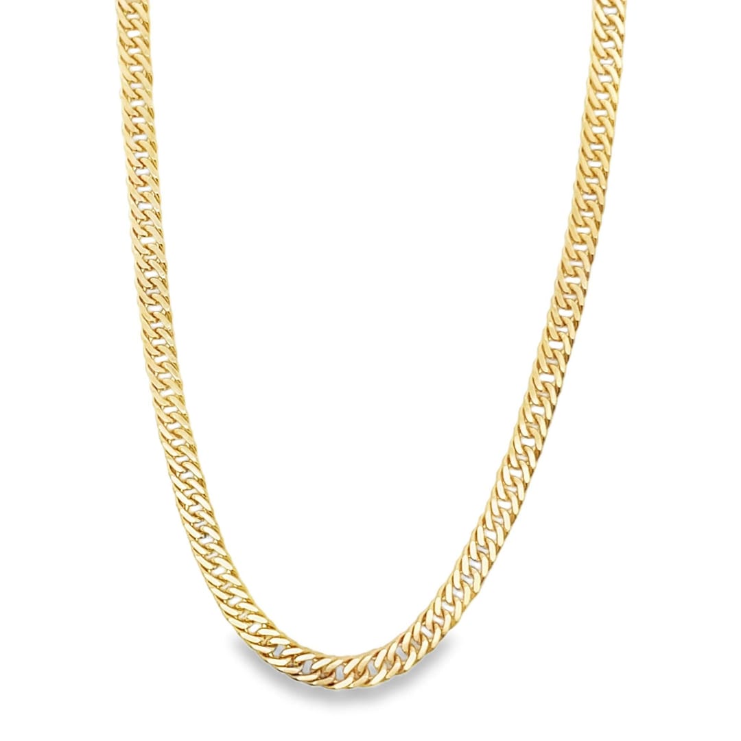 Double Link Cuban Chain | Interlocked Cuban Links Necklace | Layered ...