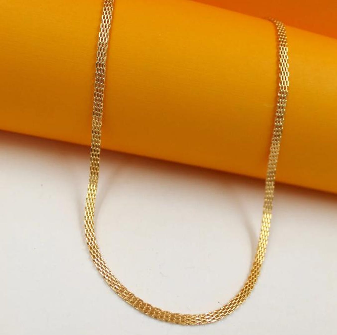Thin Bismark Mesh Link Chain | Bismark Mesh Necklace | Thick Mesh Link ...