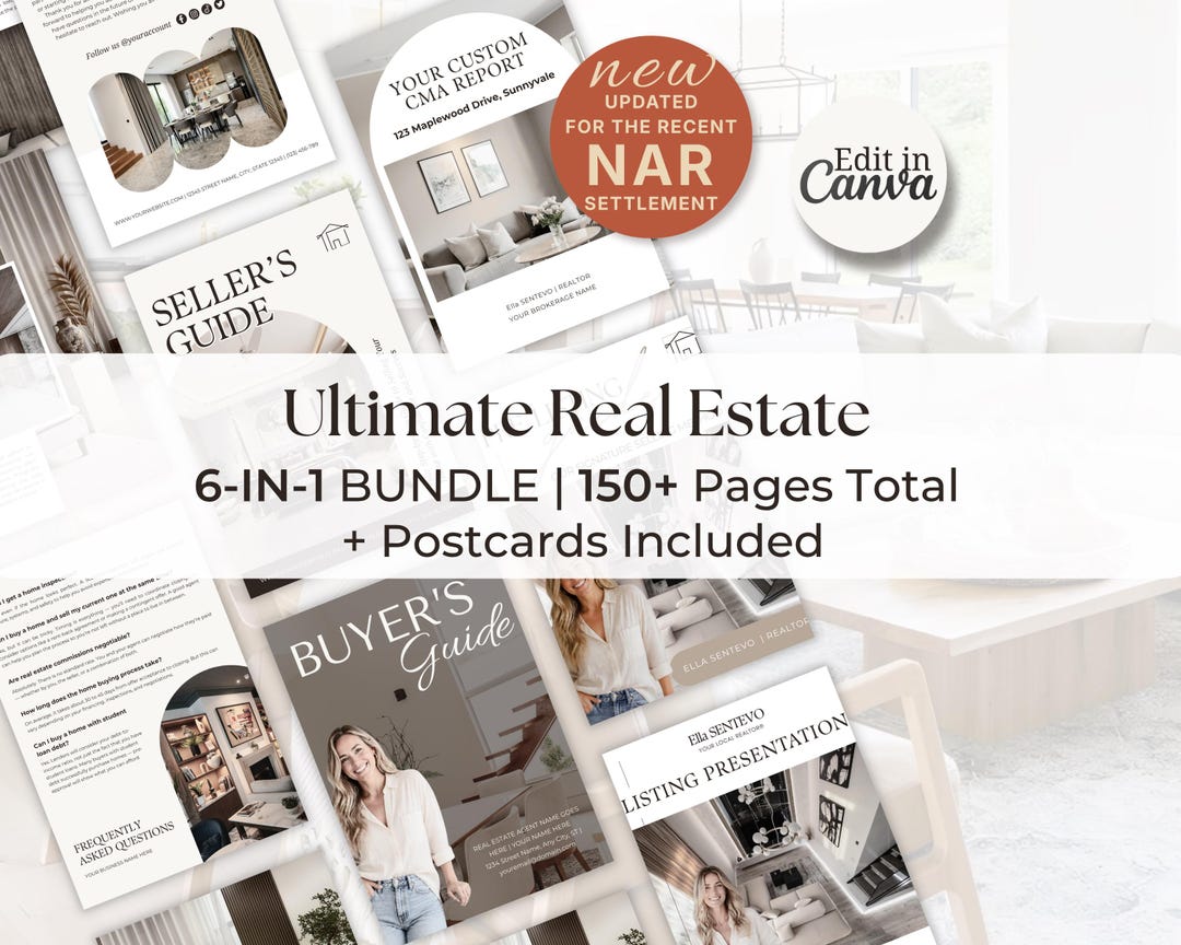 Ultimate Real Estate Canva Templates Bundle | Listing Presentation ...