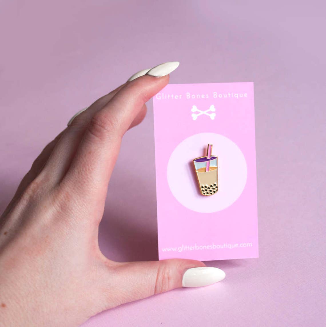 Bubble Tea Boba Enamel Pin Kawaii Cute Food Taro Purple Tapioca Milk ...