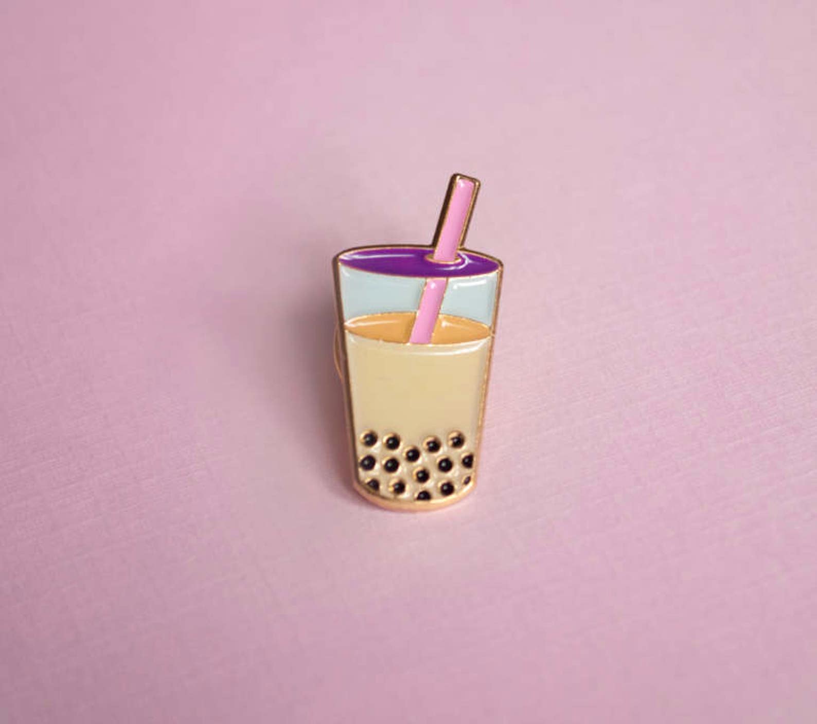 Bubble Tea Boba Enamel Pin Kawaii Cute Food Taro Purple Tapioca Milk ...