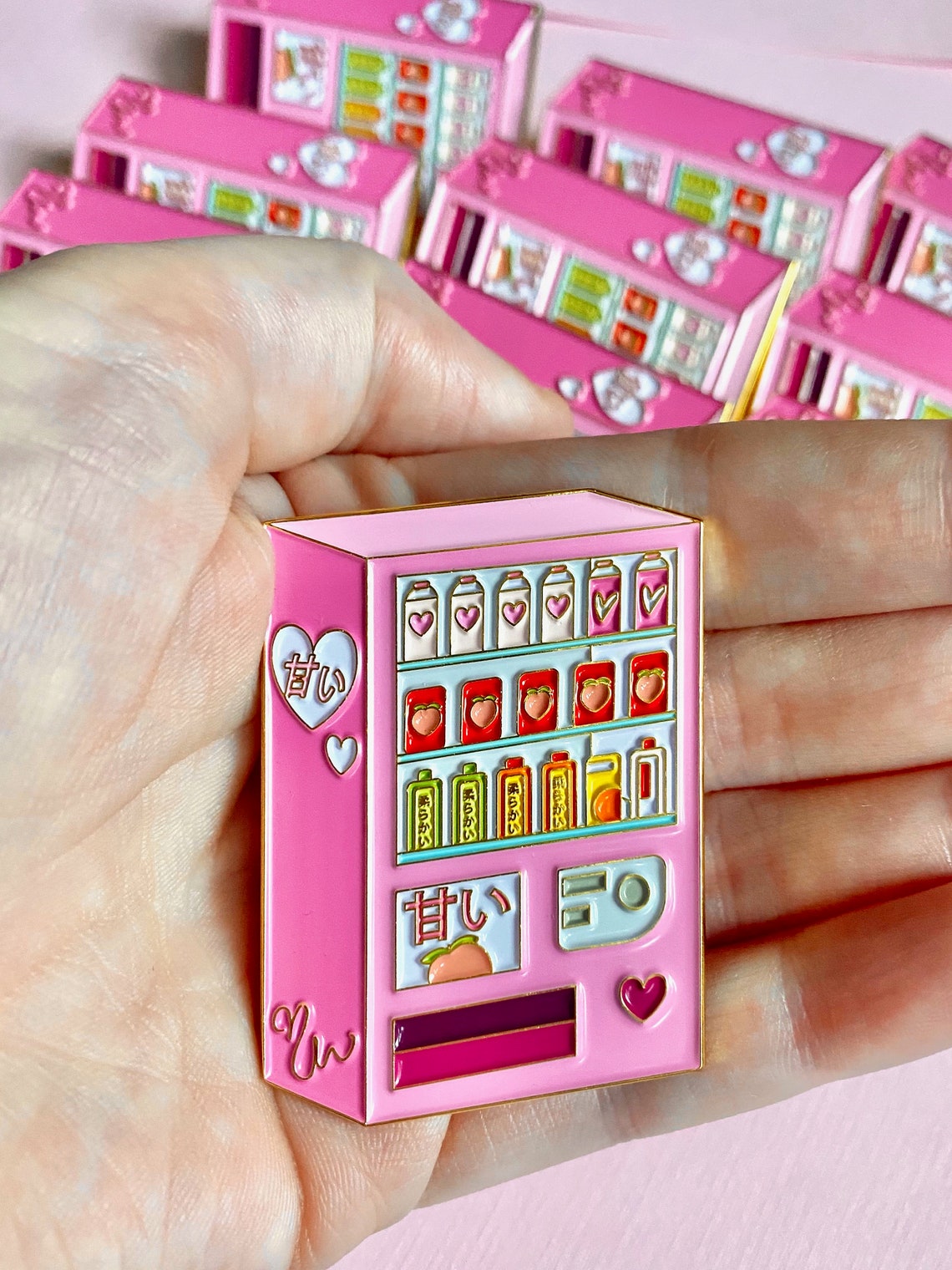 Japanese Vending Machine Pink Enamel Pin Pink Vending | Etsy