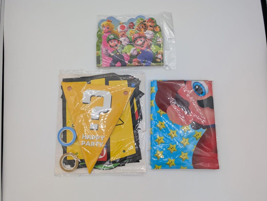 Mario Bros.birthday Party Decorations Set;banner+balloon&invites,31pcs ...
