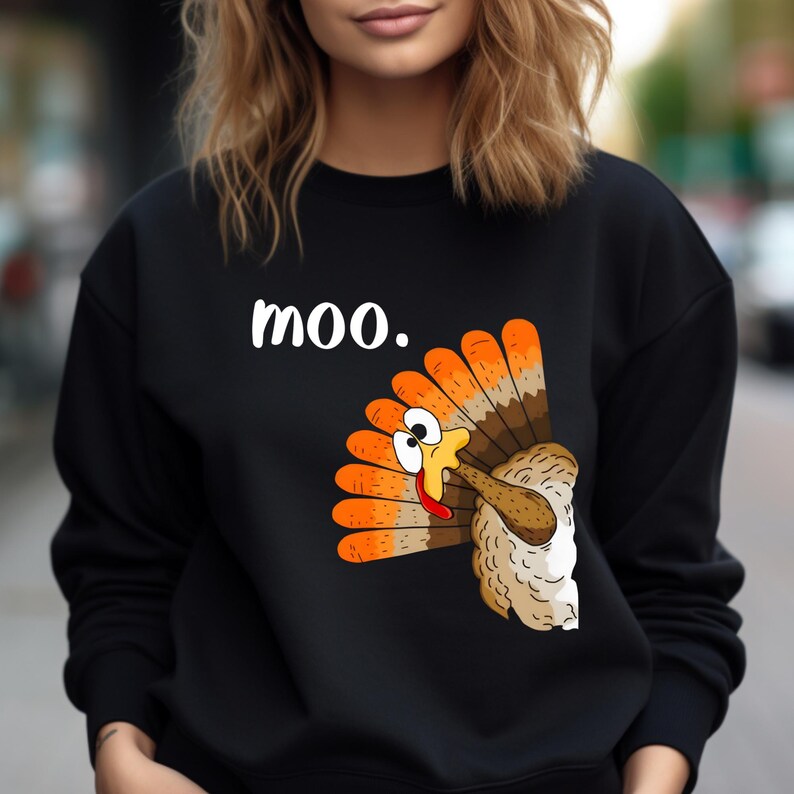 Funny Turkey Moo Ready to Press, Thanksgiving Holiday DTF Transfer - Etsy