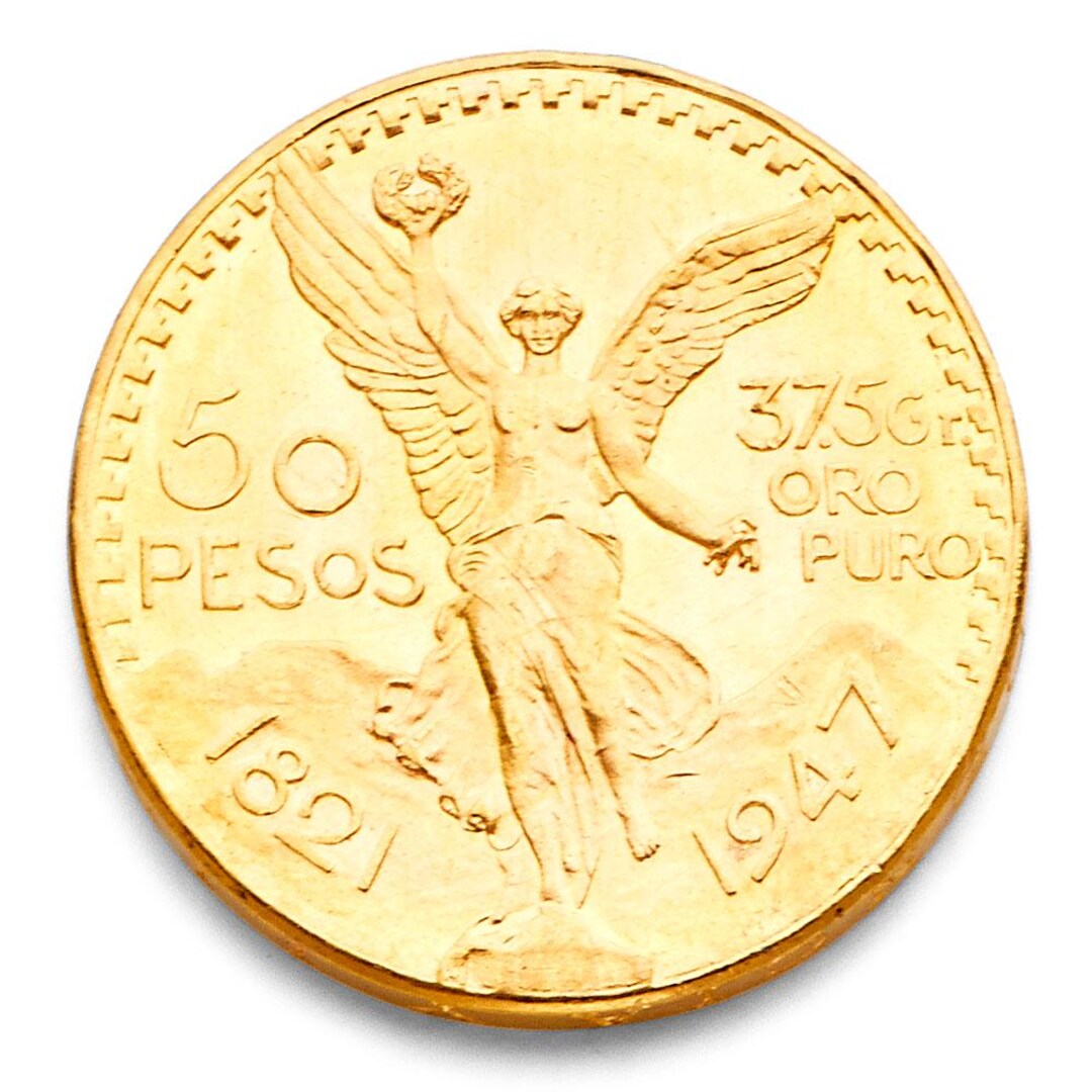 Solid Gold Coins L Aztec Eagle Design L Mexican Gold Coin L Vintage ...