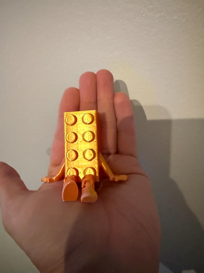 Articulated Brick Buddy - 3D Printed Poseable Desk Companion - Etsy