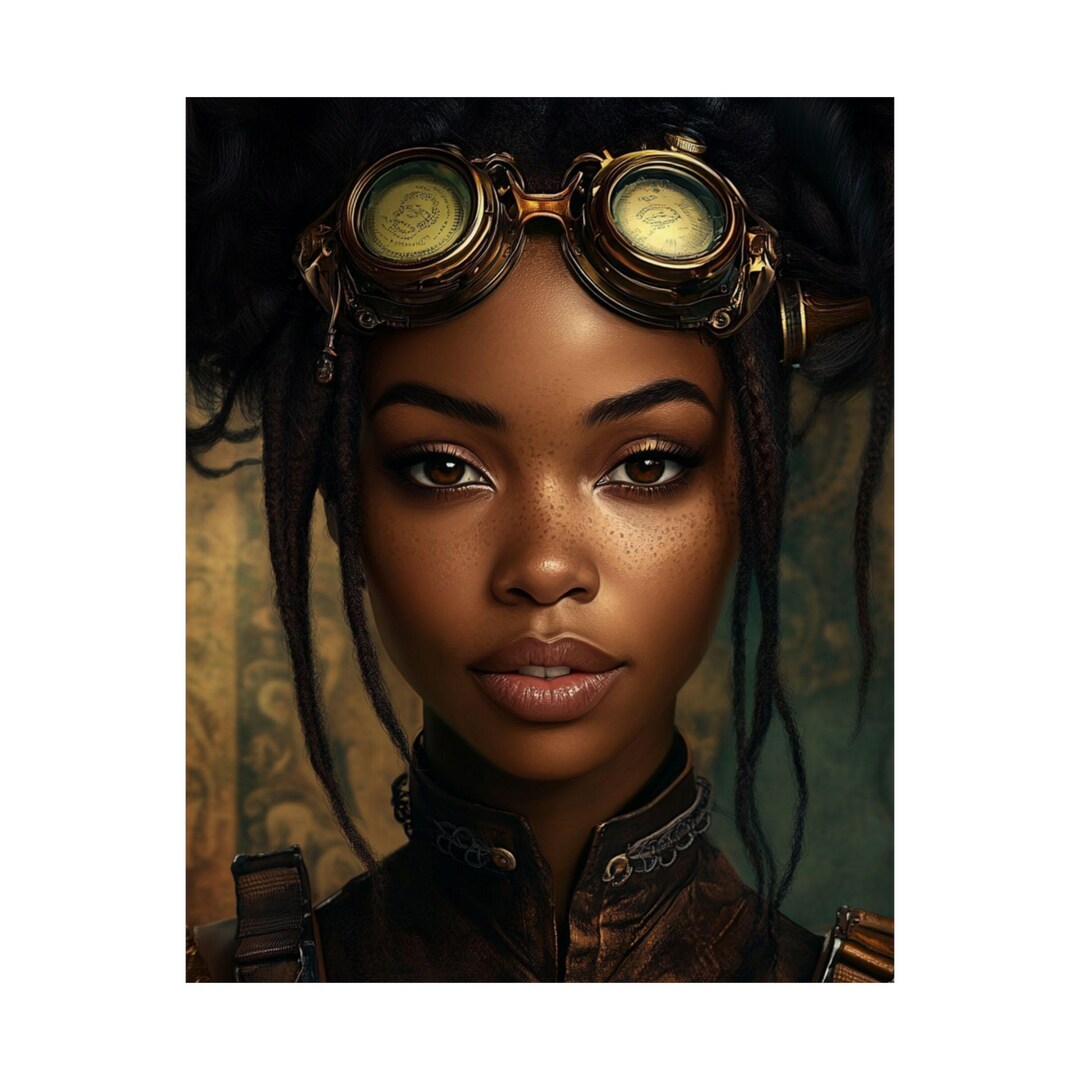 Velvet Grace Steampunk Inspired Vertical Poster Art, Unique Wall Decor ...
