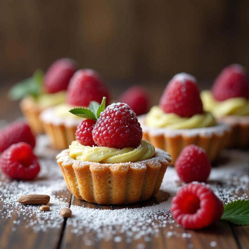 Raspberry Pistachio Mini Tarts Recipe (digital Download) - Etsy