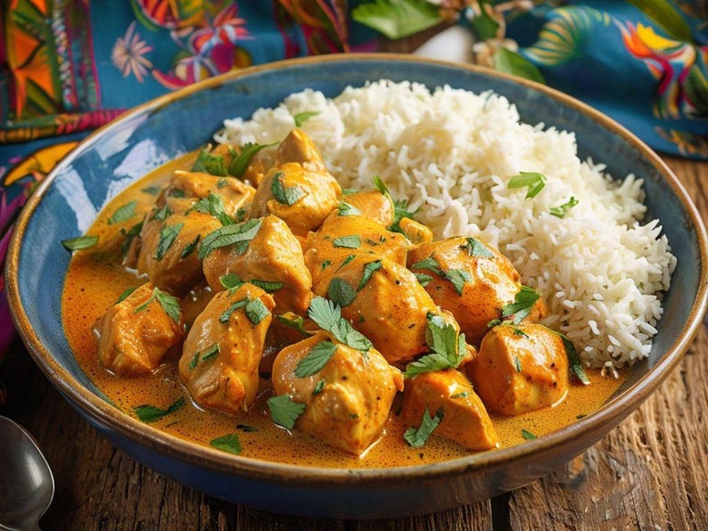 Authentic Creole Chicken Coconut Curry Recipe - Etsy