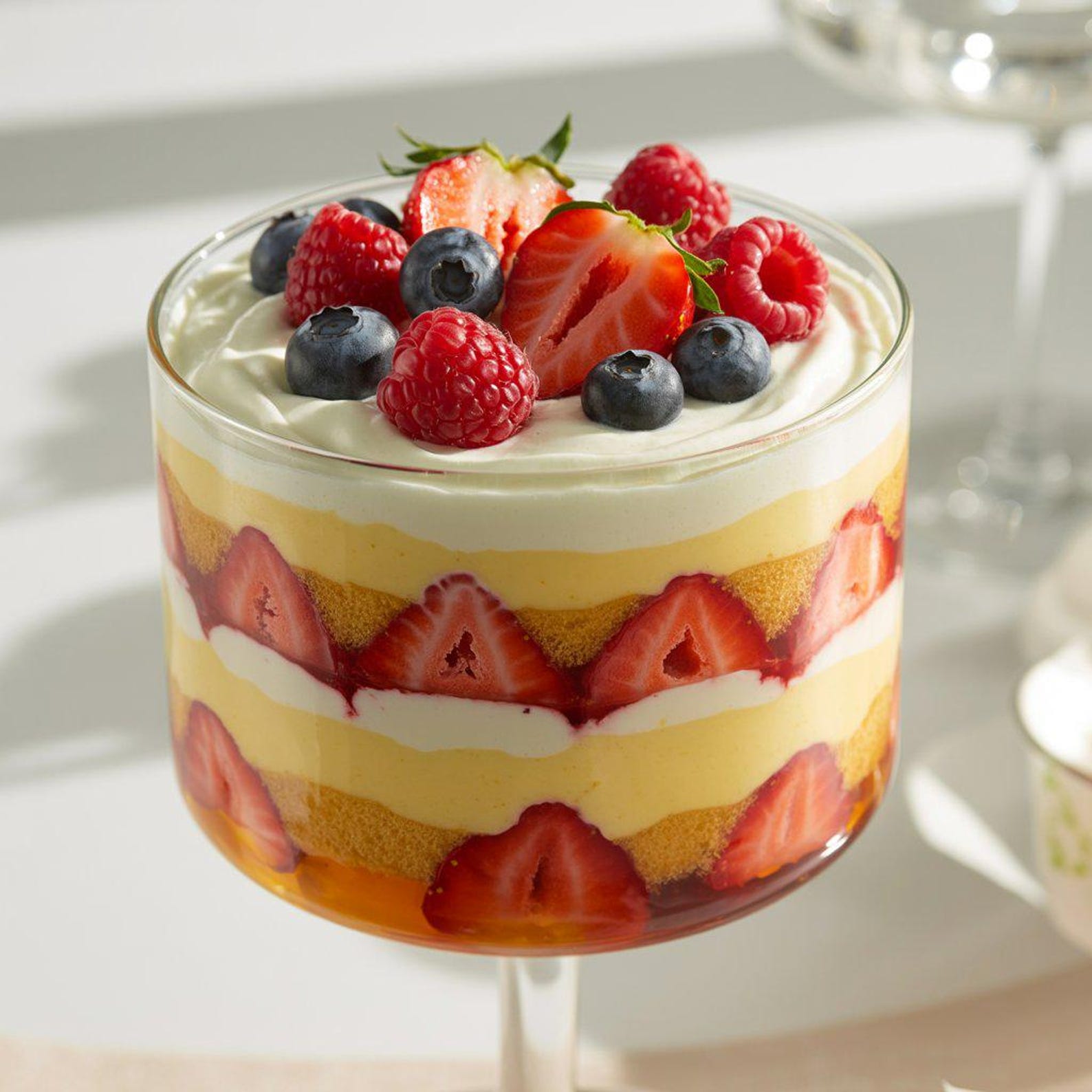 Classic English Trifle Recipe | Layered Custard, Berries & Sponge ...