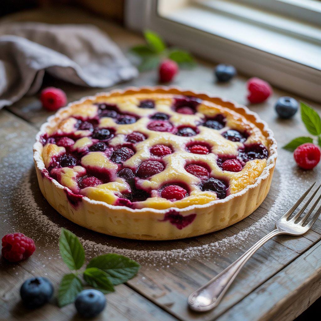 Best Traditional French Raspberry & Blueberry Clafoutis Recipe Easy to ...