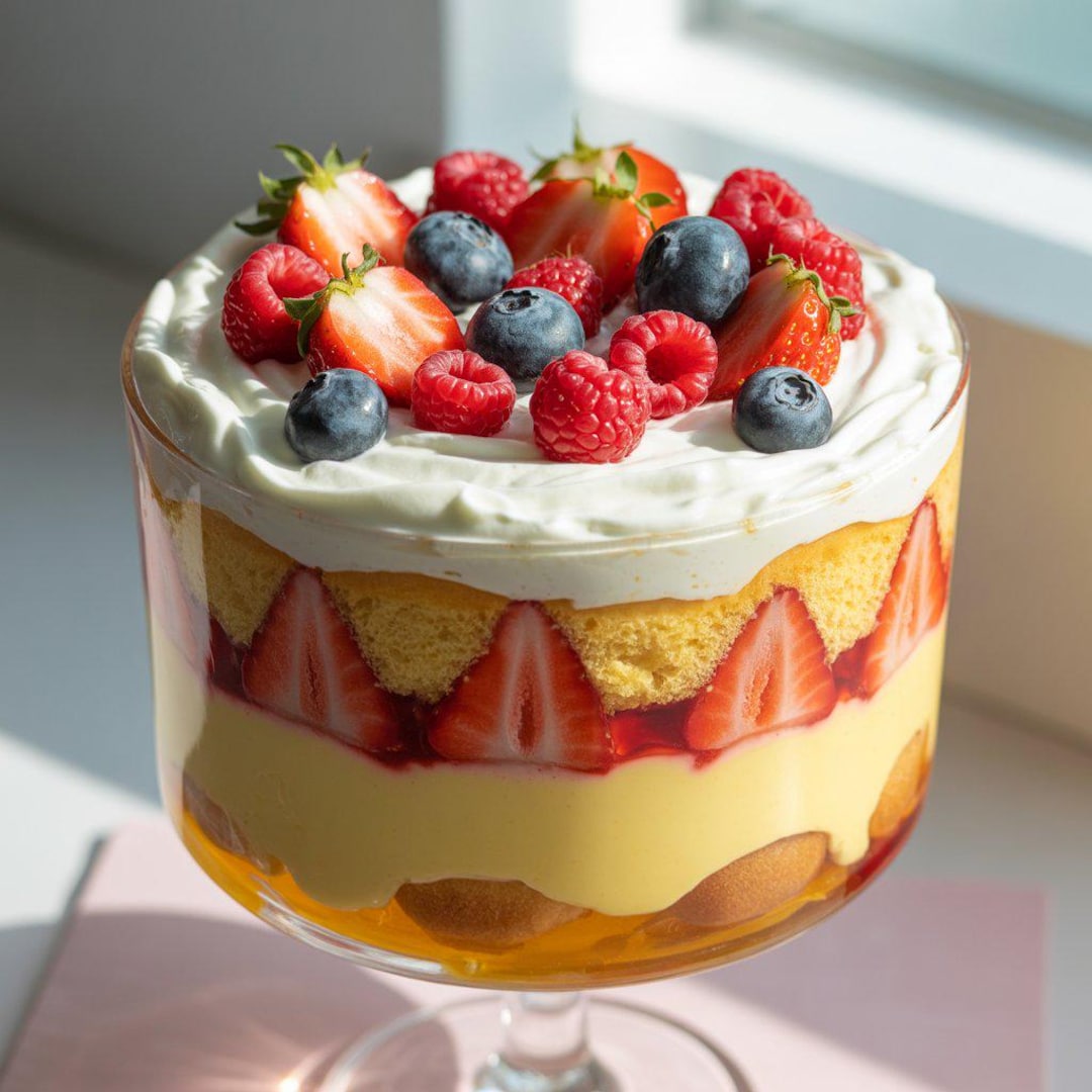 Classic English Trifle Recipe | Layered Custard, Berries & Sponge ...