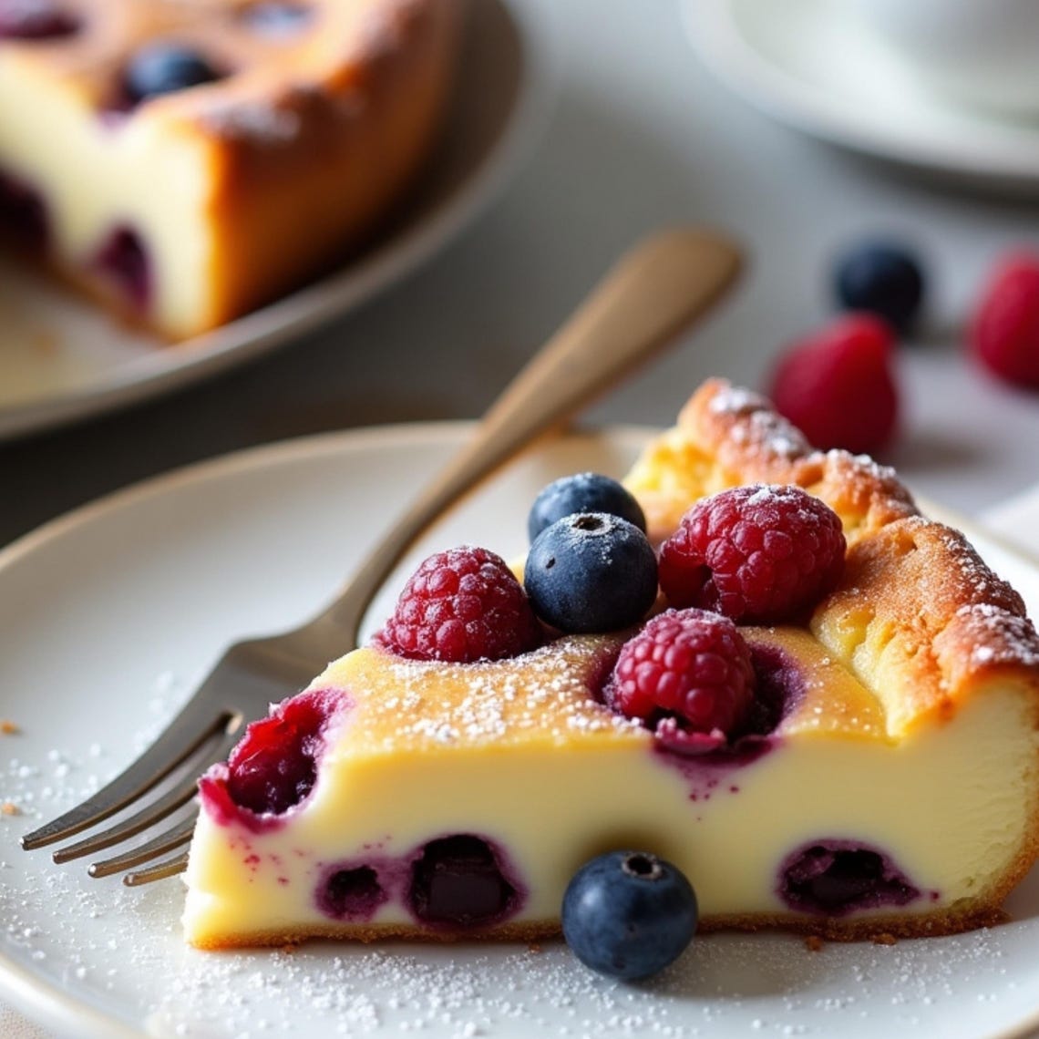 Best Traditional French Raspberry & Blueberry Clafoutis Recipe Easy to ...