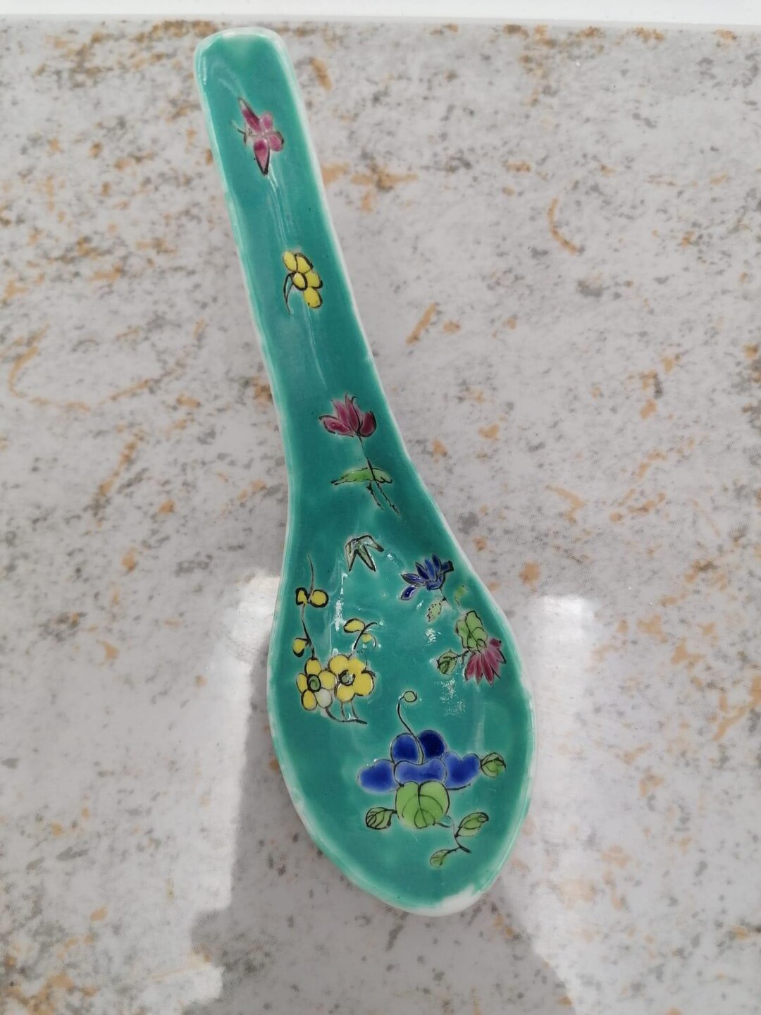 Vintage Chinese Small Spoon, Chinese Flowers Decor Spoon, Spoon From ...