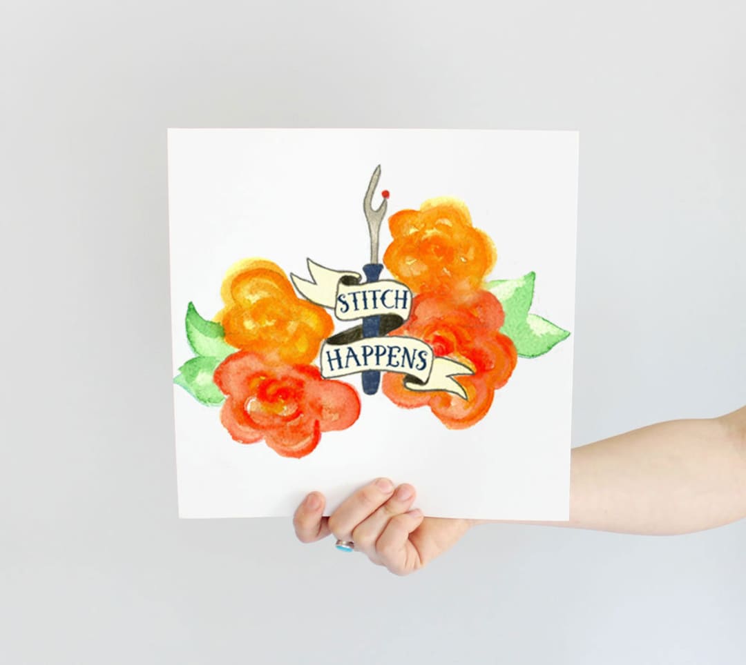 Seam Ripper stitch Happens Sewing Print, Funny Sewing Poster, Gallery ...