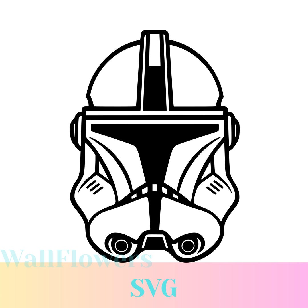 SVG / PNG - Clone Trooper Helmet - Star Wars Clip Art - Cutting File ...