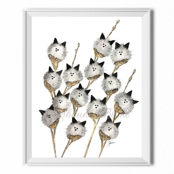 Pussy Willow Art - Etsy