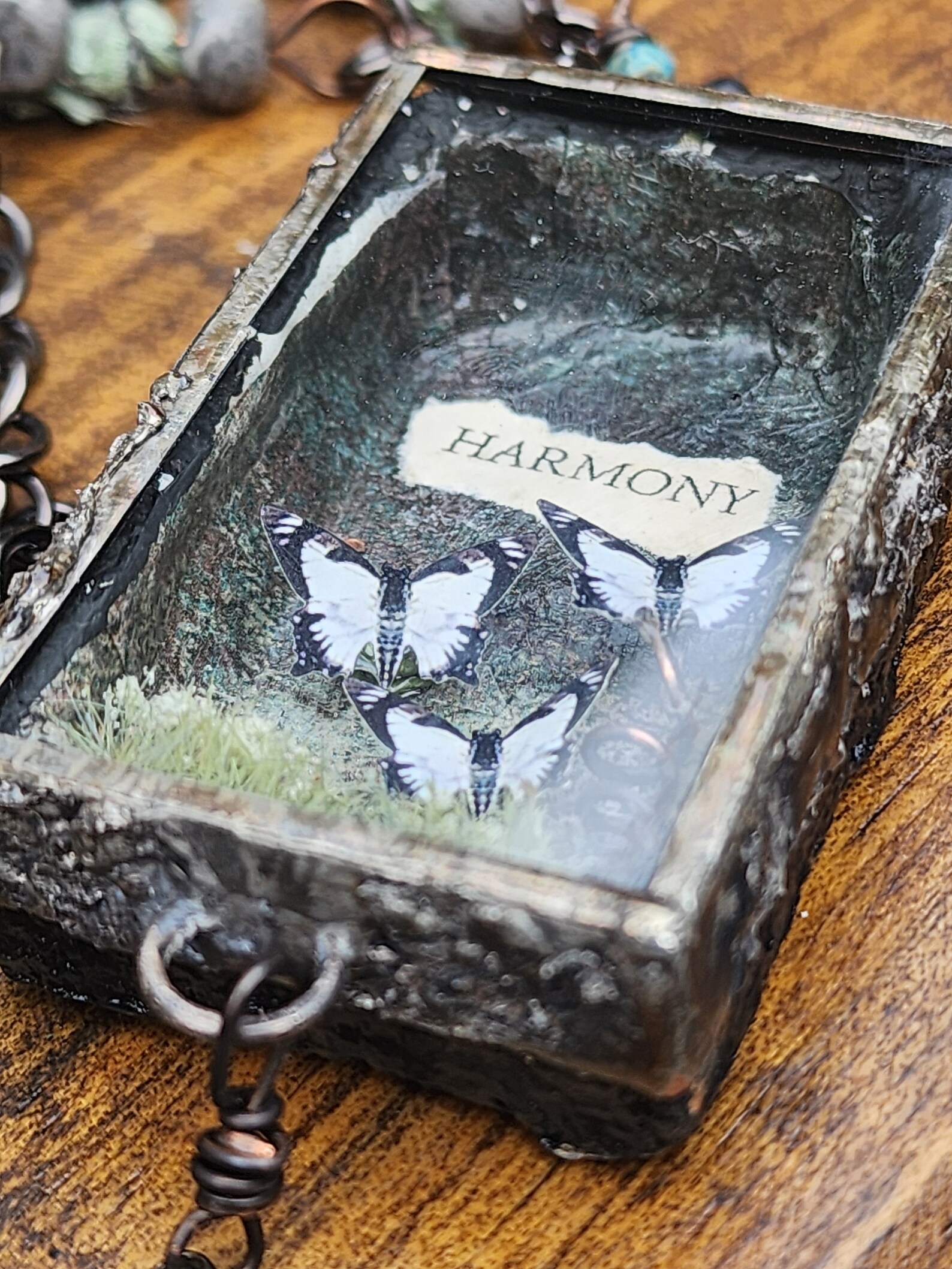 Harmony Moth Necklace/moth Love/artisan Butterfly Necklace/recycled ...