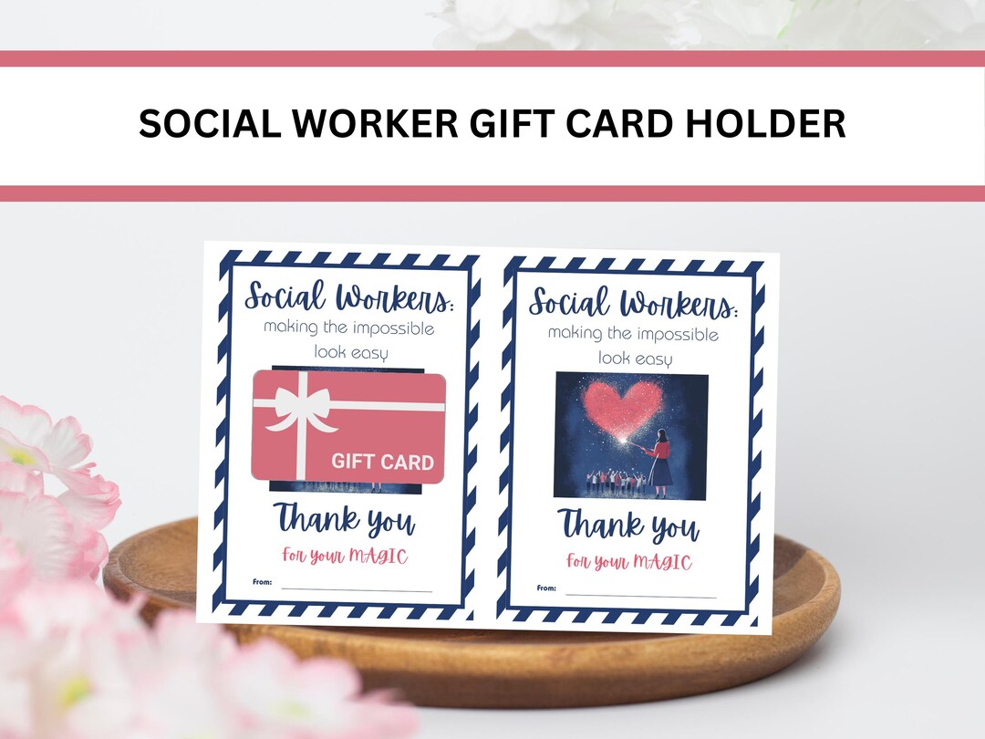 Social Worker Card Printable Thank You Note Digital Download Instant ...
