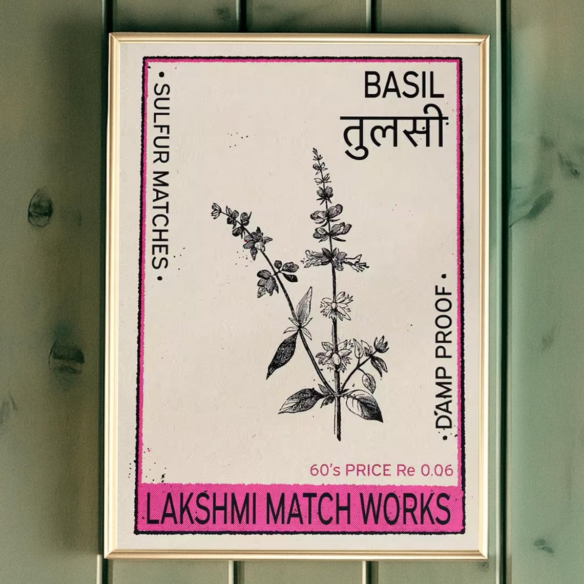 Vintage Indian Matchbox Label Canvas Print: Lakshmi Match Works Poster ...