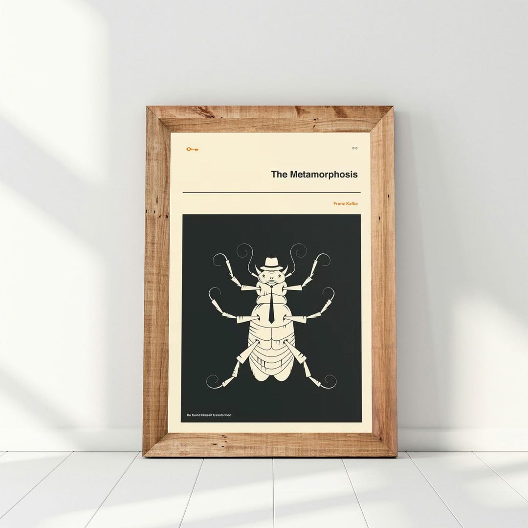 The Metamorphosis Poster - Franz Kafka Classic Book Print, Surreal ...