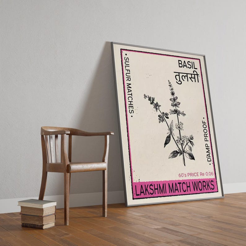 Vintage Indian Matchbox Label Canvas Print: Lakshmi Match Works Poster ...