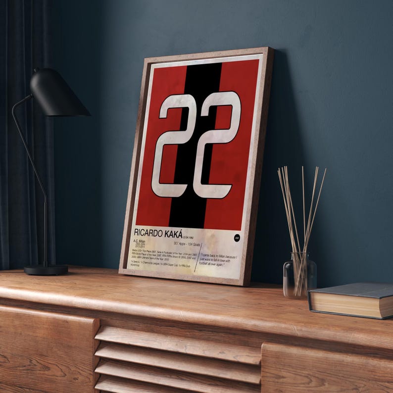 Ricardo Kaká Poster: AC Milan Football Legend Canvas Print - Etsy