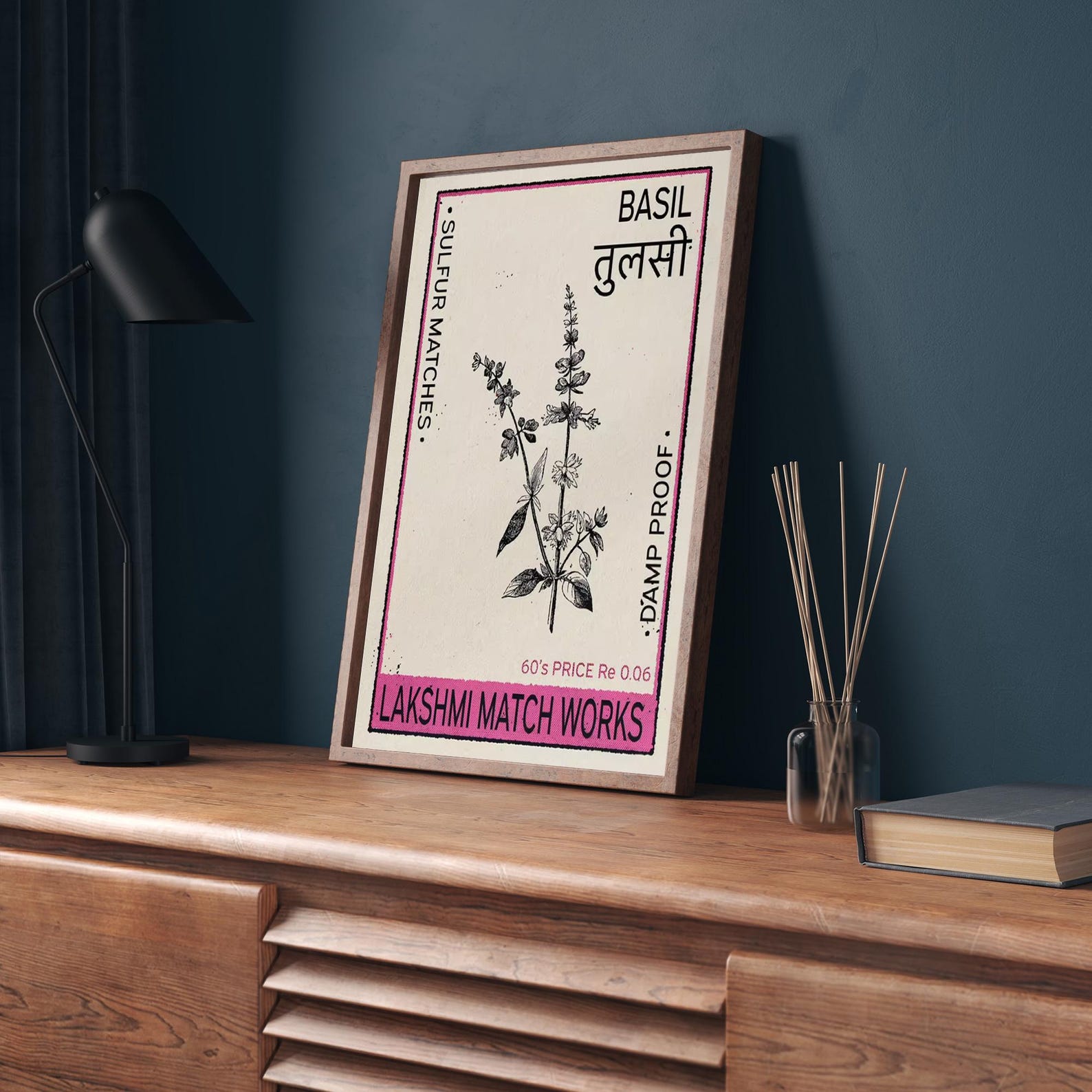 Vintage Indian Matchbox Label Canvas Print: Lakshmi Match Works Poster ...