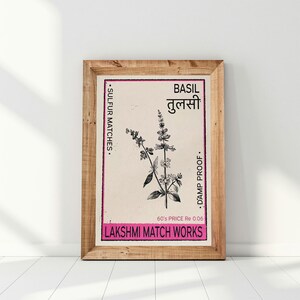 Vintage Indian Matchbox Label Canvas Print: Lakshmi Match Works Poster ...