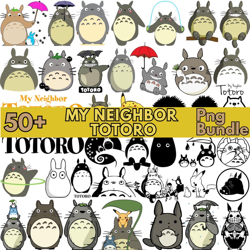 Totoro Wall Art Digital - Etsy UK