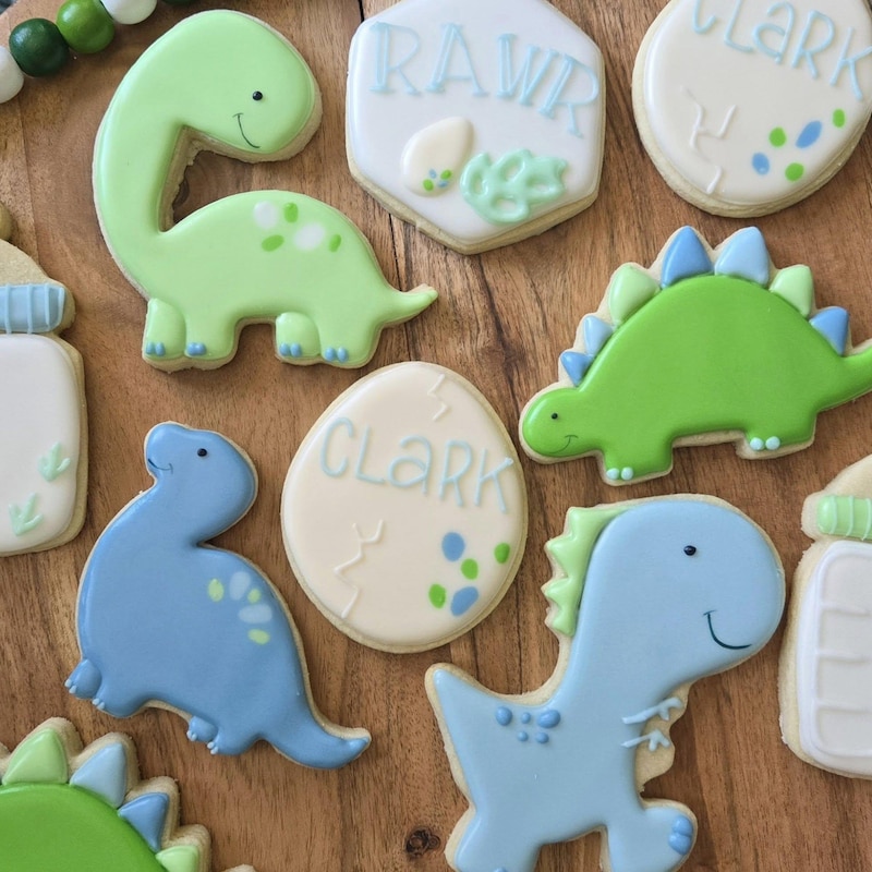 Dinosaur Cookies - Etsy