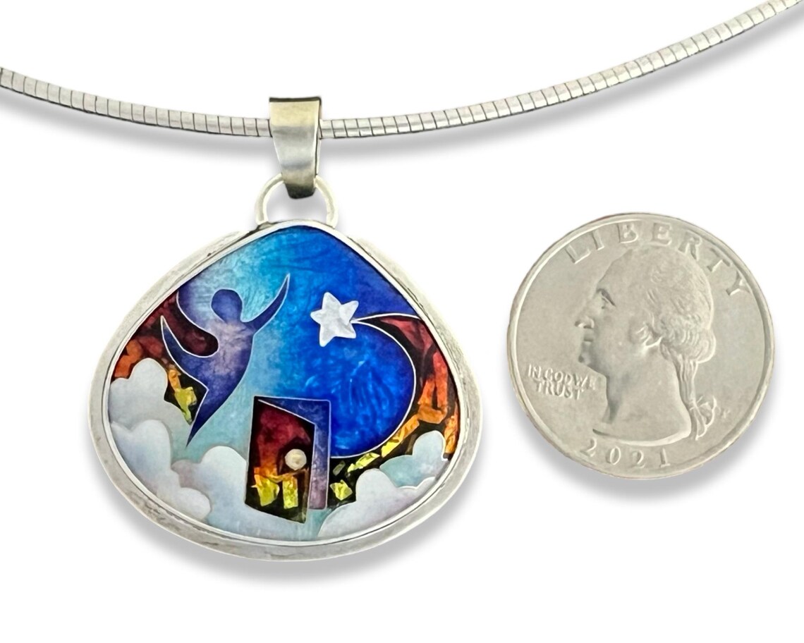 Ricky Frank Dancer With Shooting Star; Medium Marquis Cloisonne Enamel ...