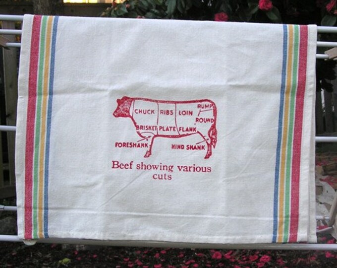 Cuts of Beef Tea Towel for the Meat Lover in Your Life - Etsy