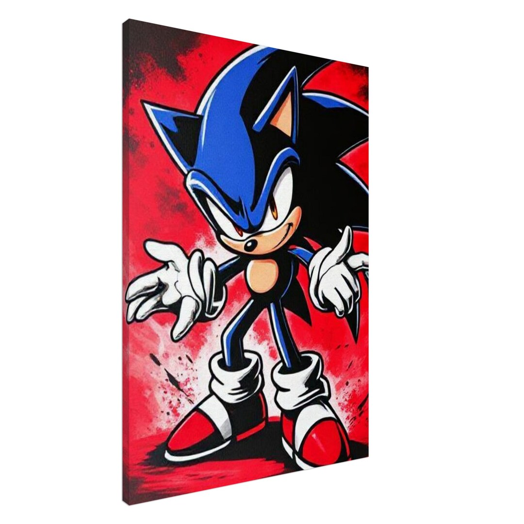 Retro Sonic the Hedgehog Canvas Art - 28" X 40" Vibrant Wall Decor for ...