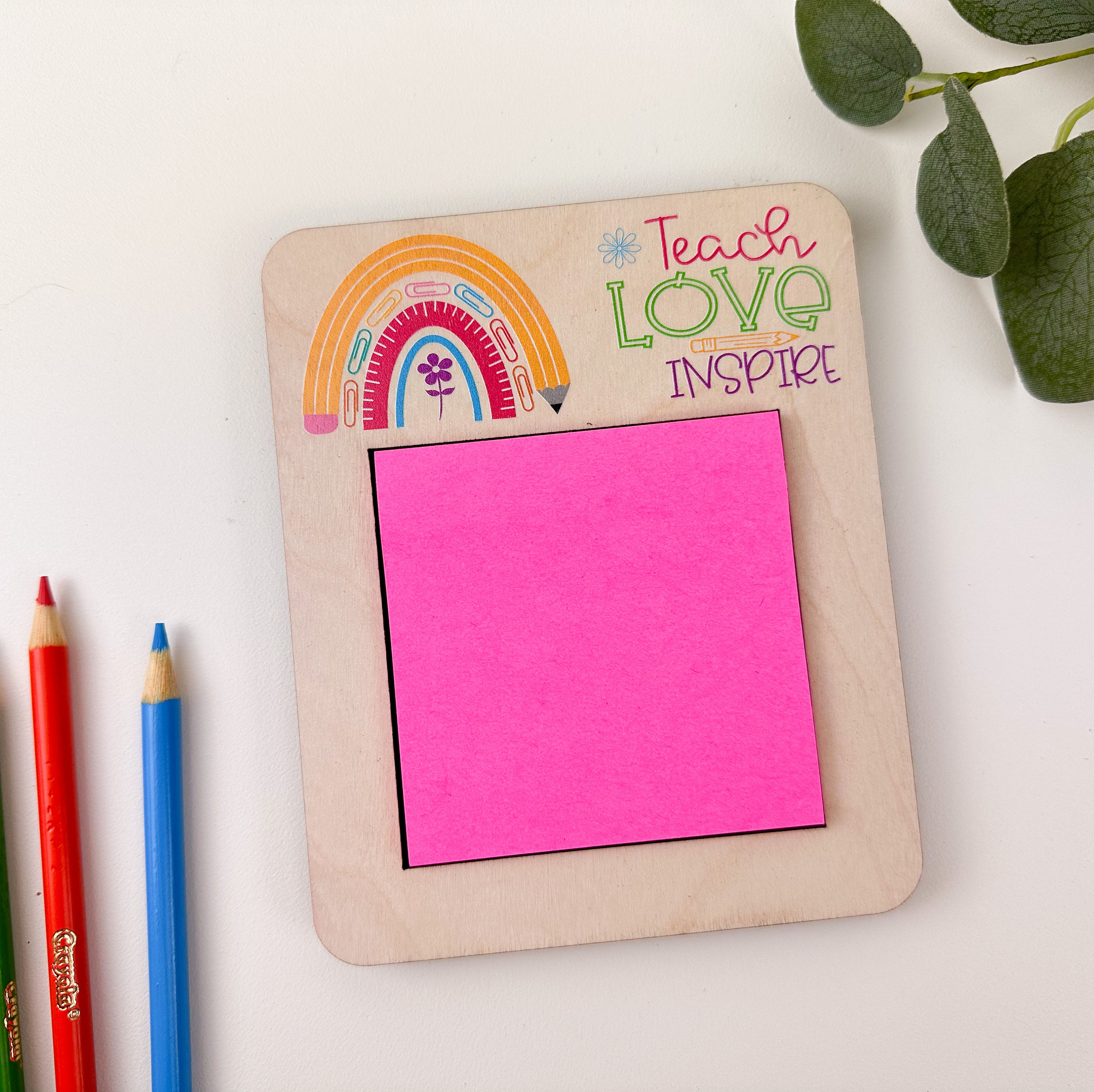 Teacher Appreciation Gift Post It Note Holder Sticky Pad - Etsy