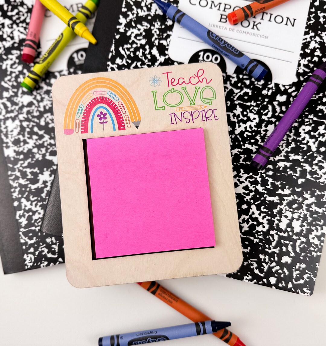 Teacher Appreciation Gift, Post It Note Holder, Sticky Pad Holder ...