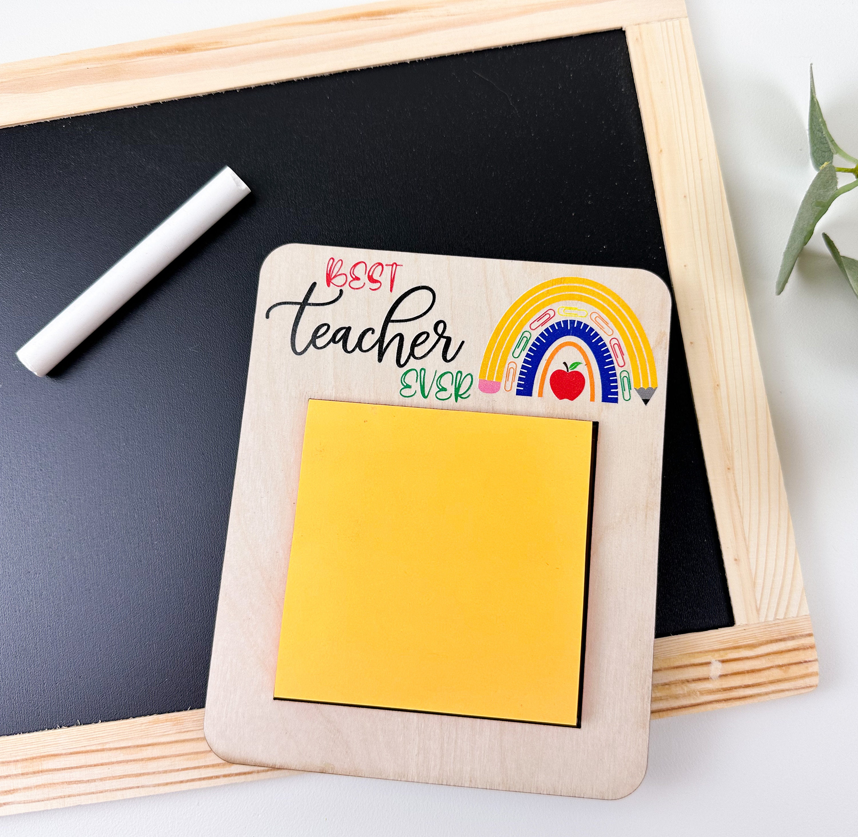 Teacher Appreciation Gift, Post It Note Holder, Teacher Desk Decor ...