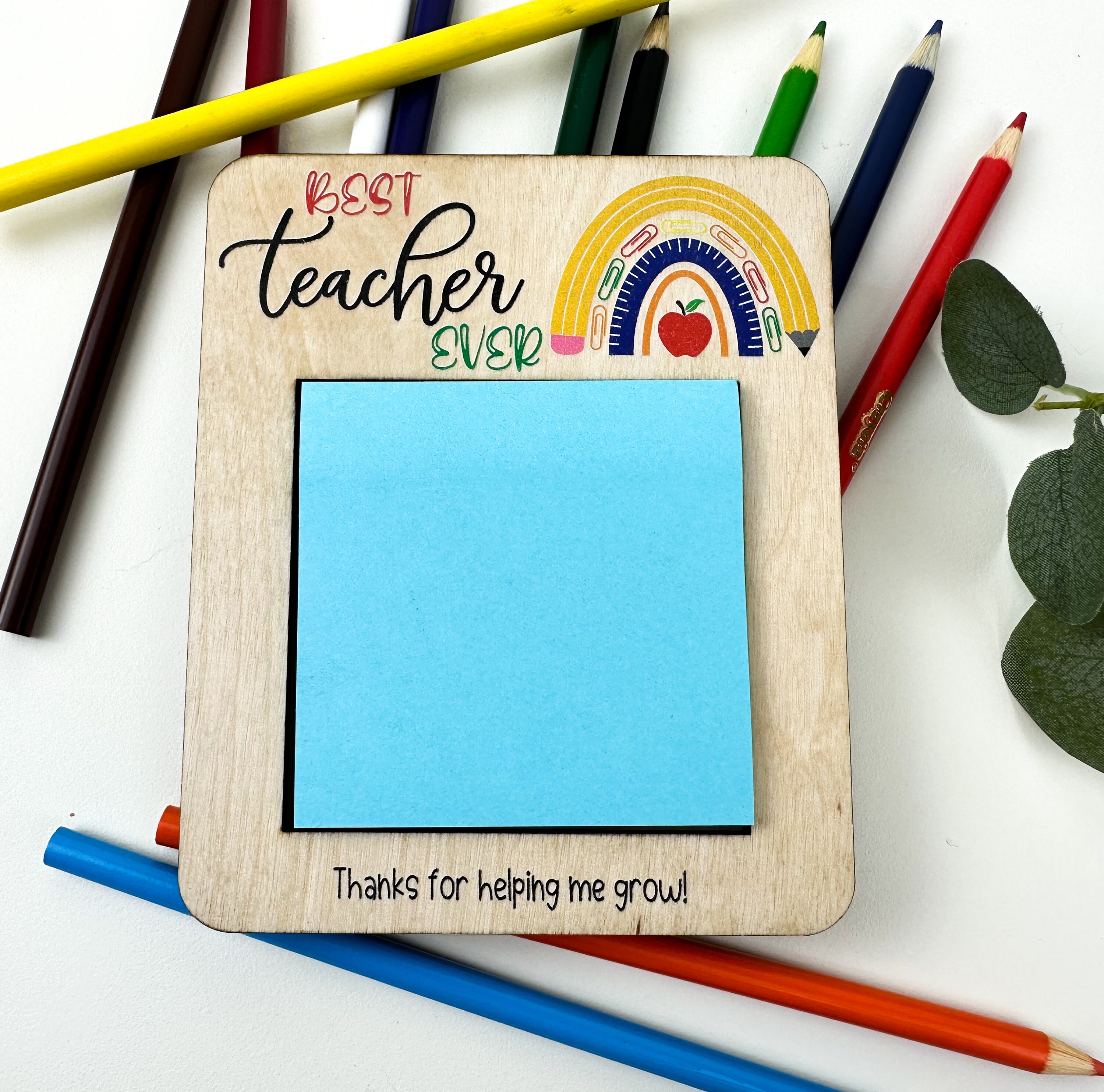 Teacher Appreciation Gift Post It Note Holder Sticky Pad - Etsy