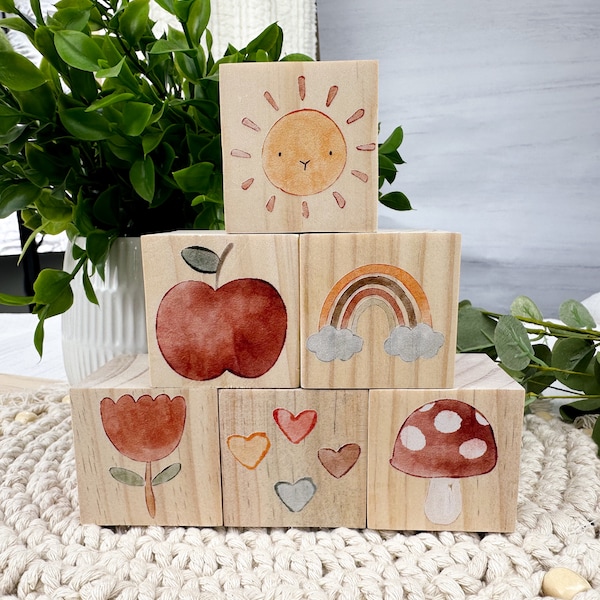 Wooden Blocks Decor - Etsy