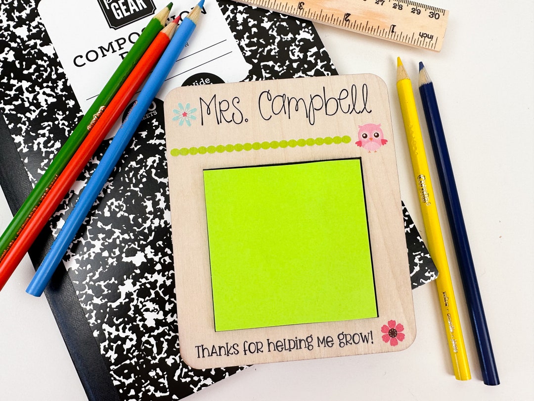 Teacher Appreciation Gift, Sticky Note Holder, Post It Holder ...